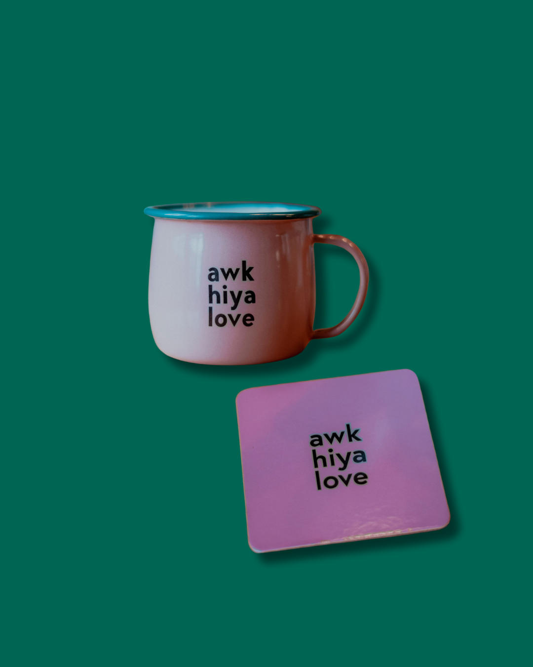 Awk Hiya Love Mug & Coaster Set – Born & Bred