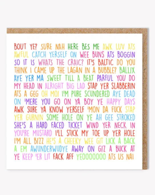 Belfast Sayings Card | Connect The Dots Design – Born & Bred