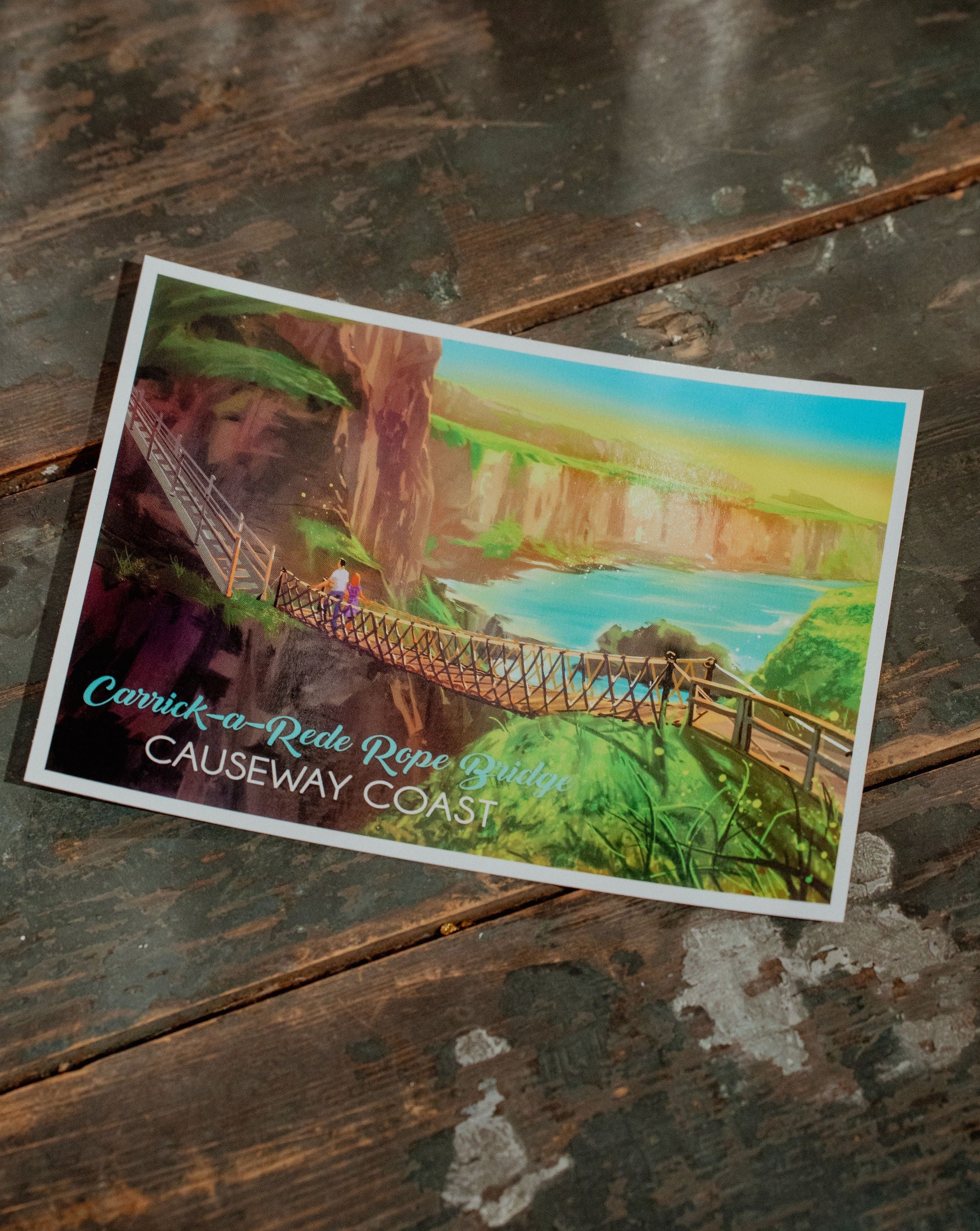 Northern Irish | Carrick-a-Rede Rope Bridge Postcard – Born & Bred