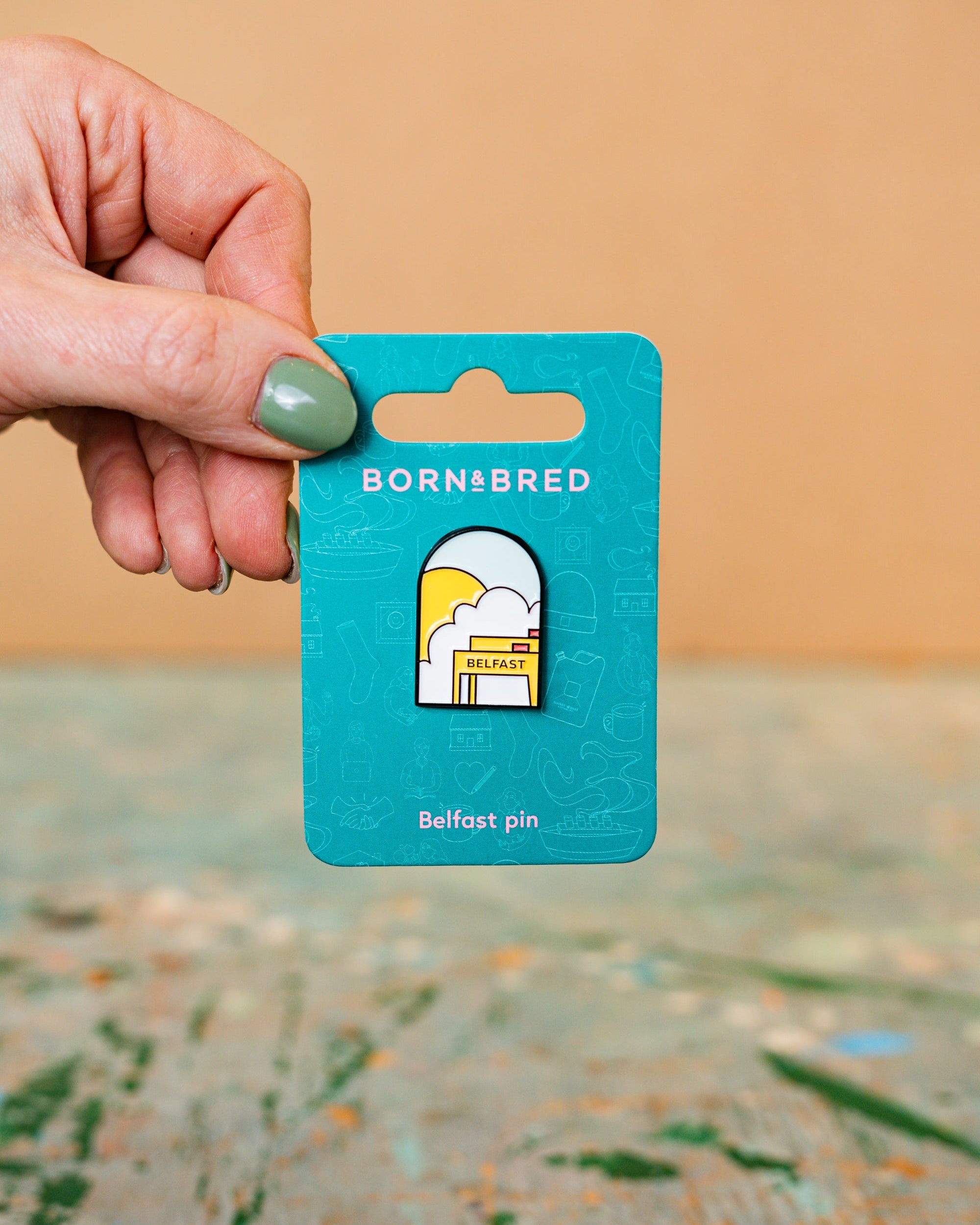 Irish Souvenir | Belfast H&W Pin | Born & Bred