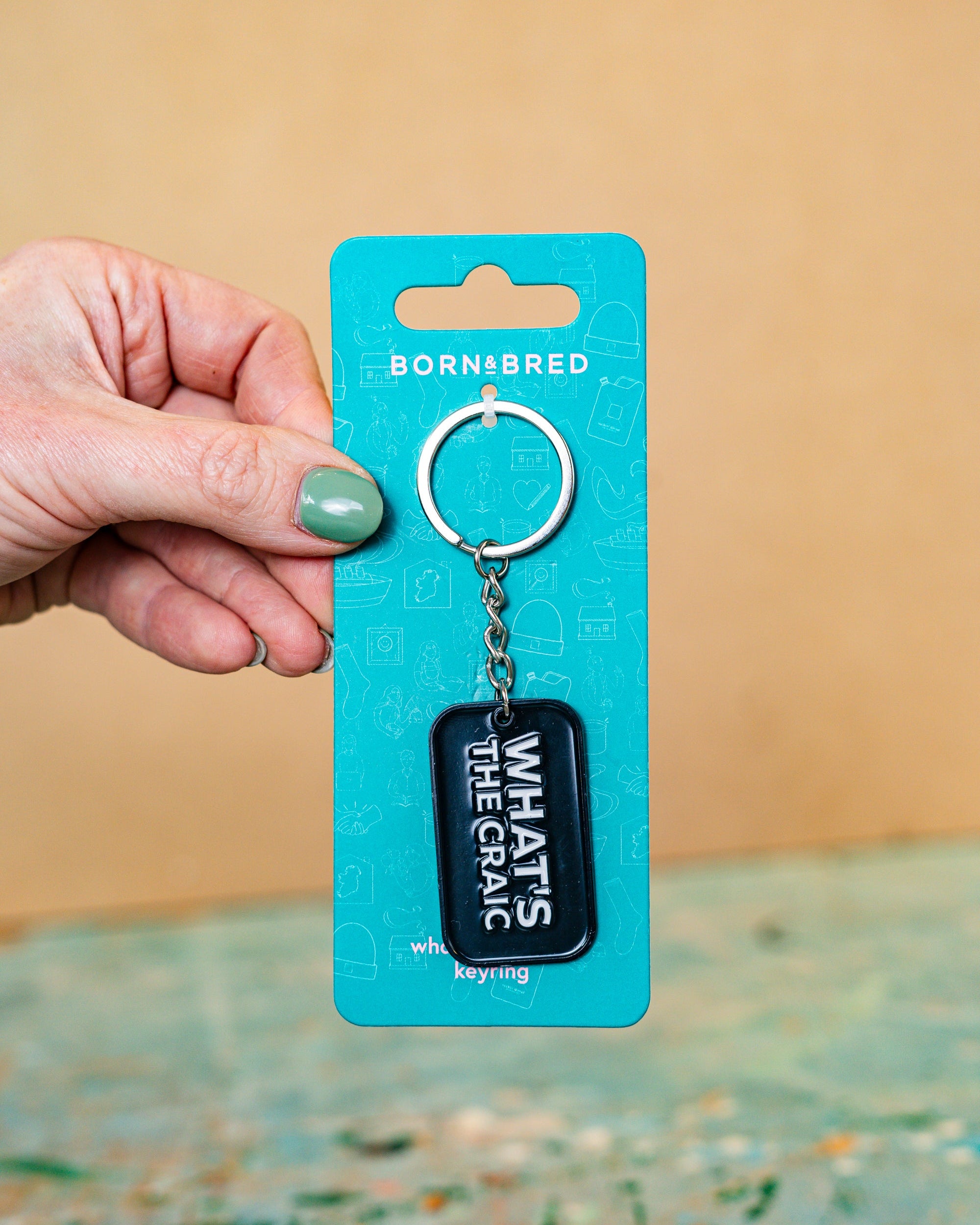 Irish Souvenir | Whats The Craic Keyring | Born & Bred