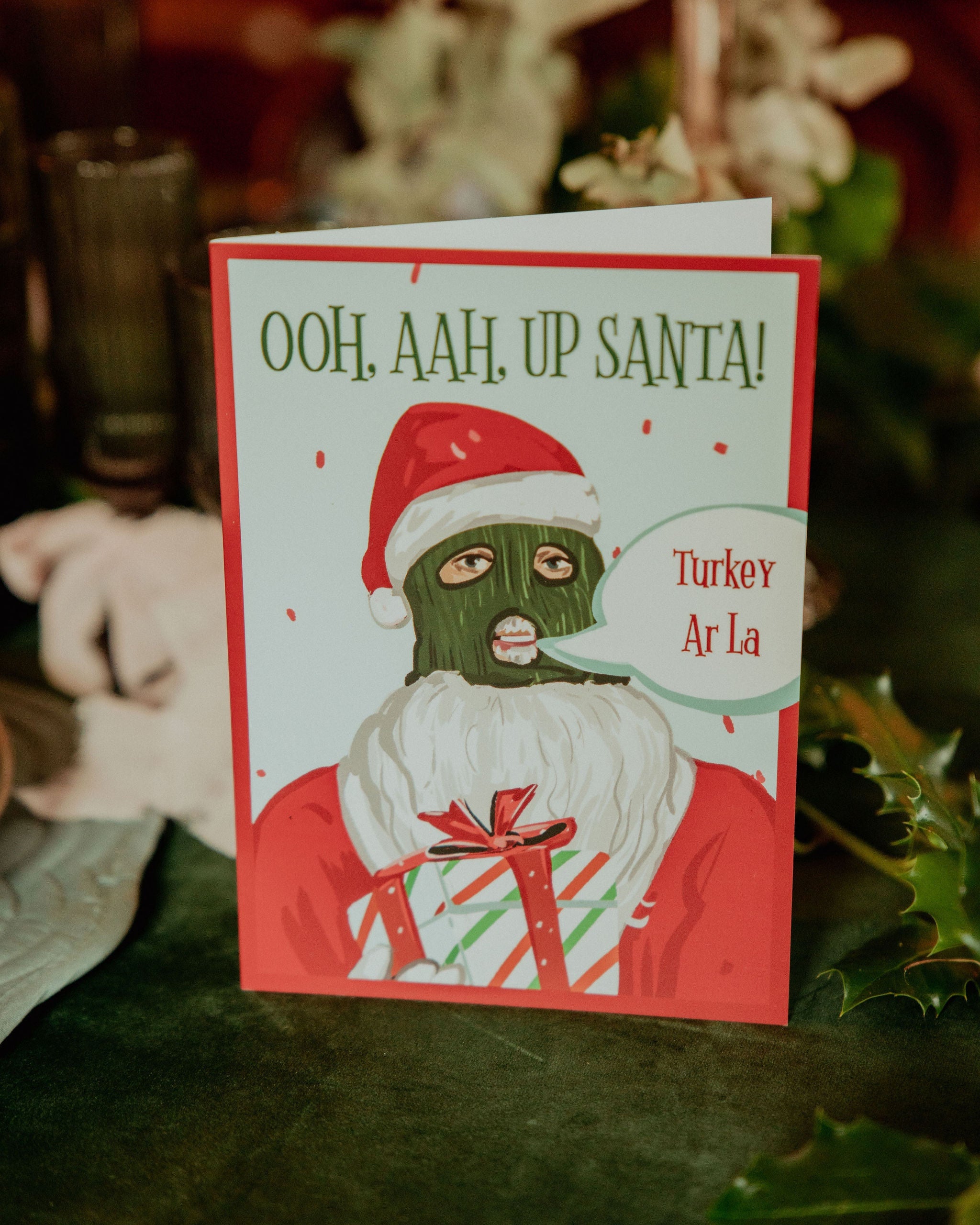 Northern Irish | Up Santa Christmas Card – Born & Bred