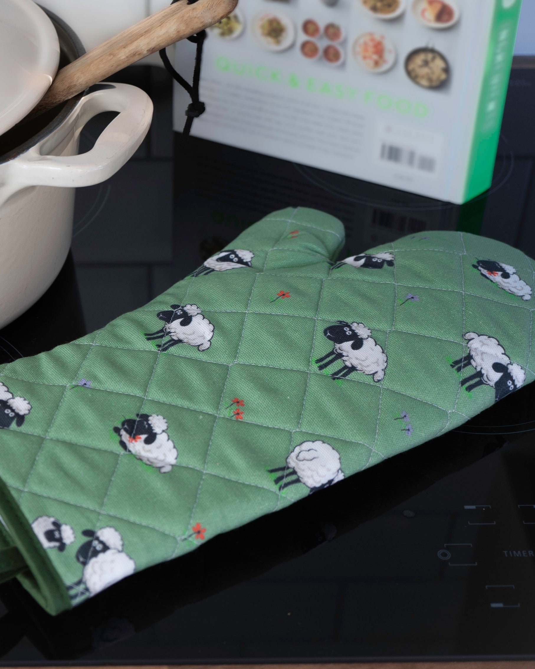 Green Fluffy Flock Double Quilted Gauntlet | Samuel Lamont – Born & Bred