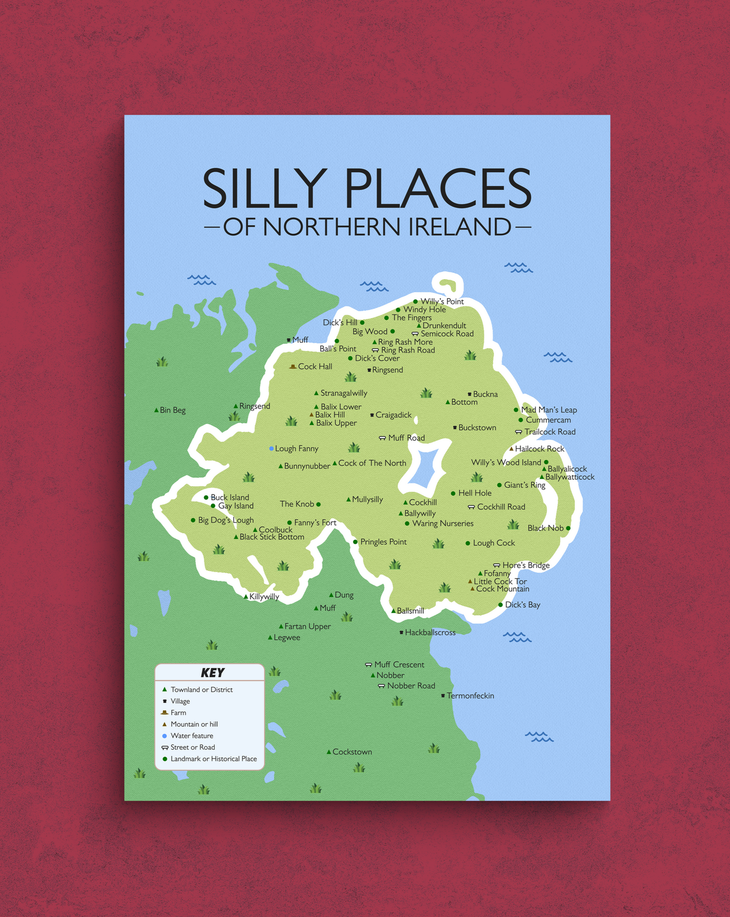 Silly Places Of Northern Ireland Print | Pure Craic Prints – Born & Bred