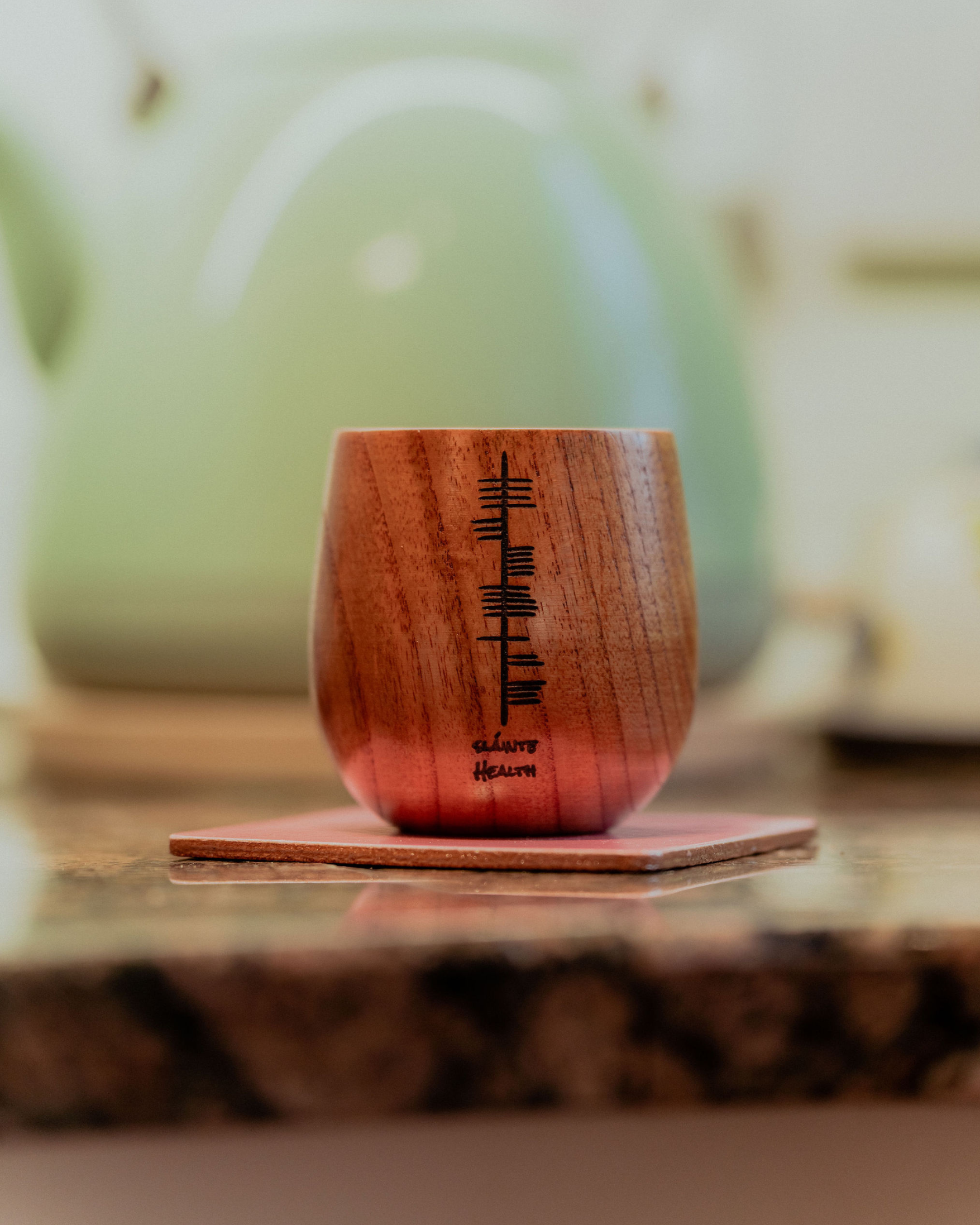 Slainte - Health | Irish Ogham Engraved Wooden Cup | Shannon Liddy ...