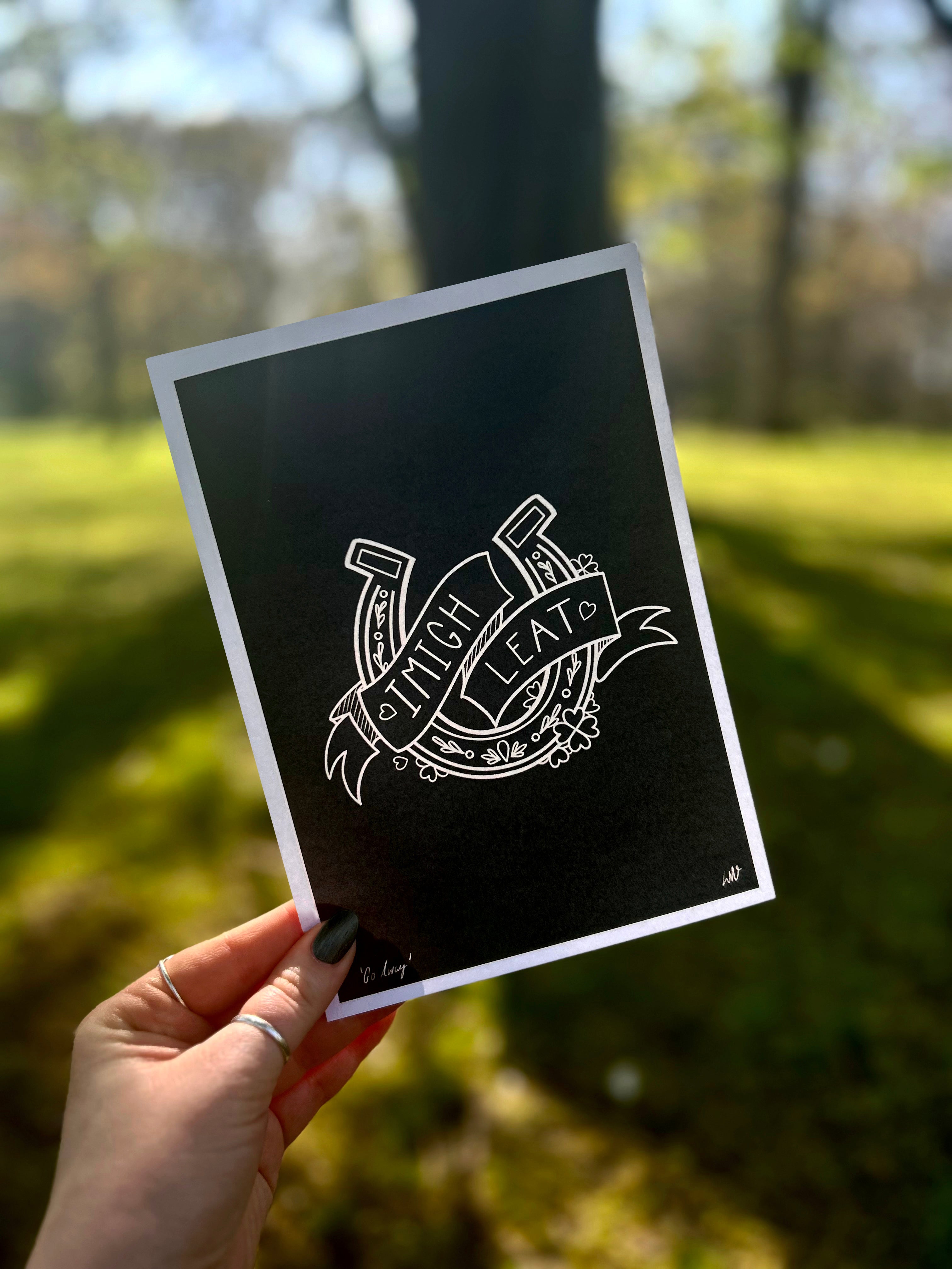 Irish Language Art Print | Imigh Leat | Go Away | Leanne McWilliams ...