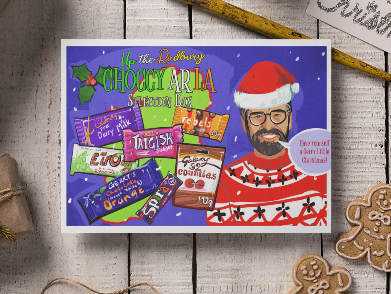Northern Irish | Choccy Ar La Gerry Adams Christmas Card | – Born & Bred
